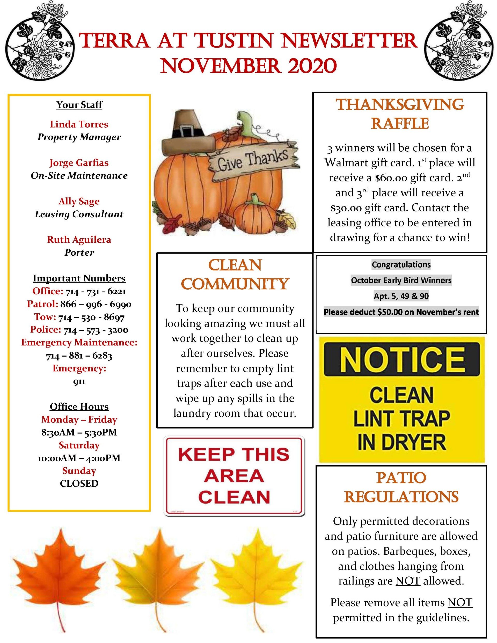 Resident Newsletter - November