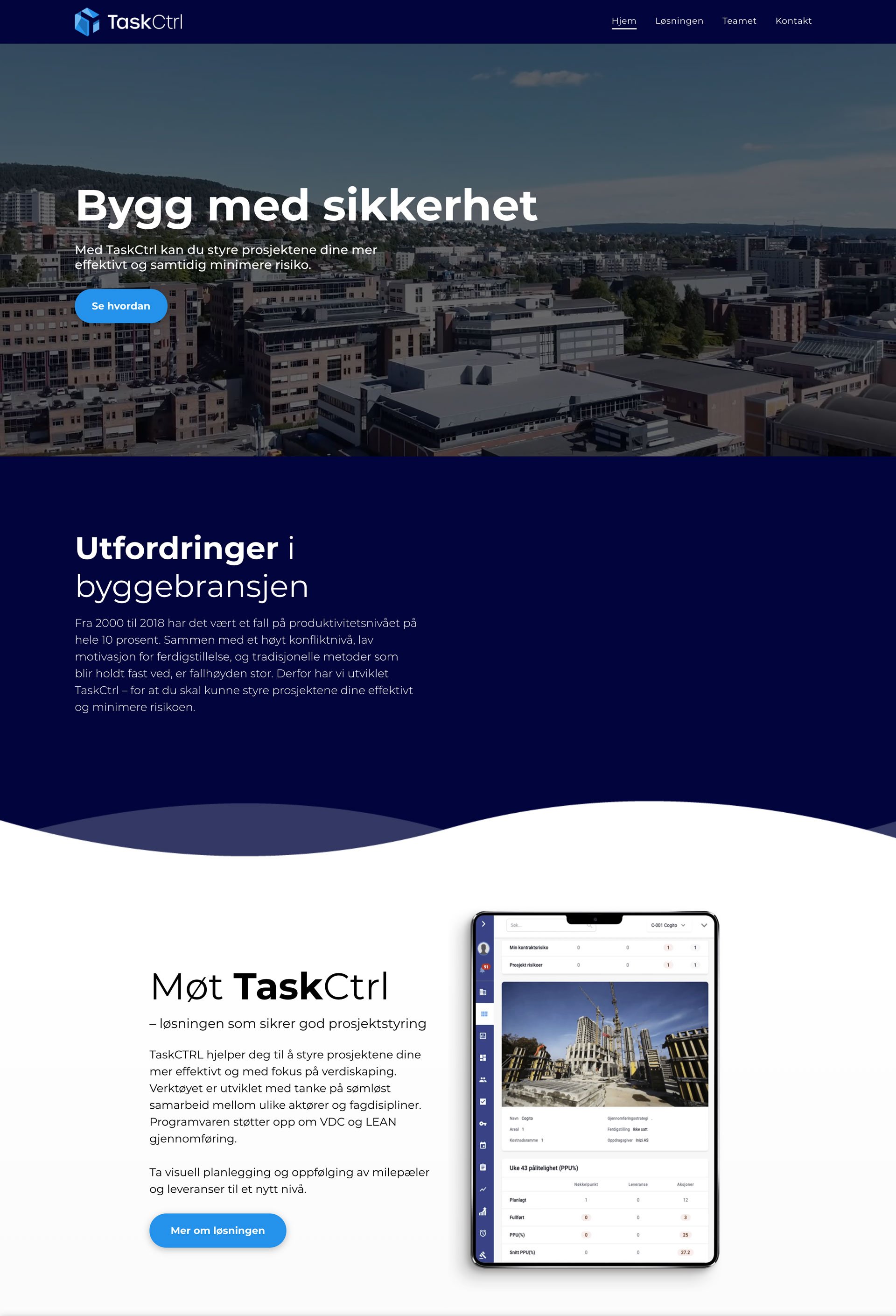 Nettside og visuell profil til TaskCtrl | Oase Media