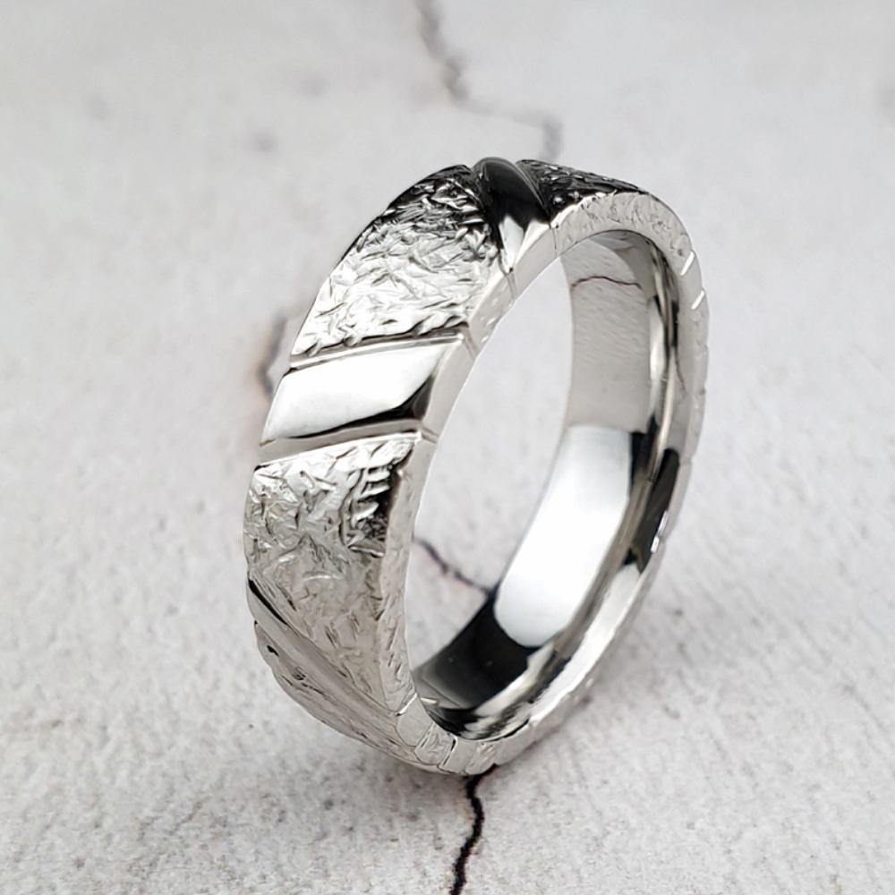 Textured Wedding Rings, Sussex | Aurum jewellers
