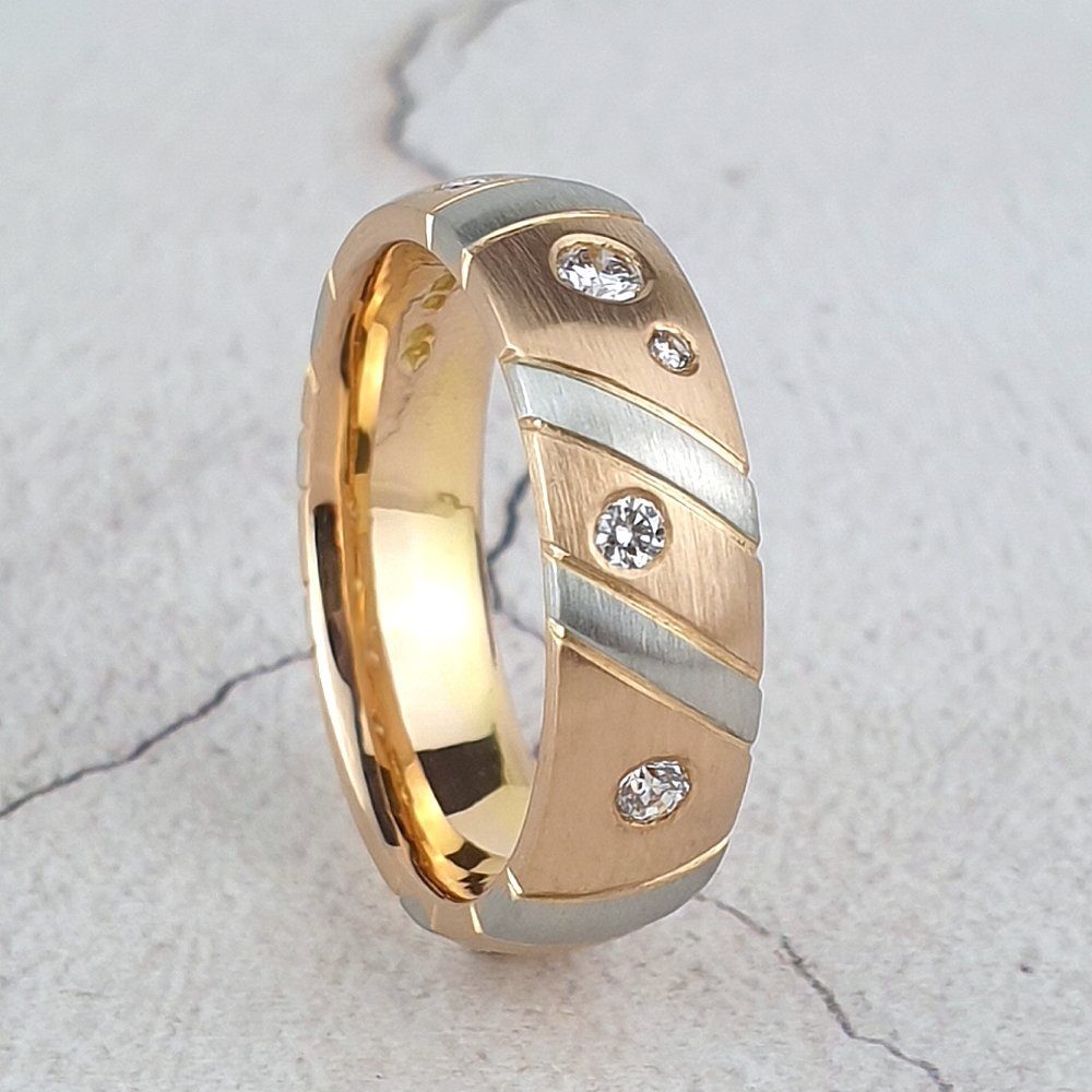 Striped Wedding Rings | Custom Made Wedding Rings Susex