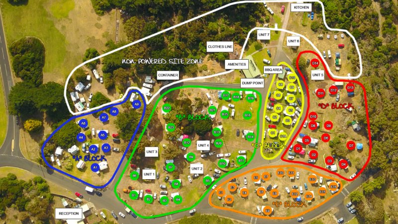 Campsites | Devonport, TAS | Mersey Bluff Caravan Park