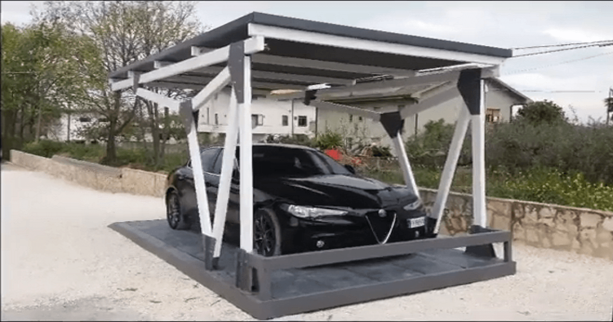 Carport garage auto in metallo certificato