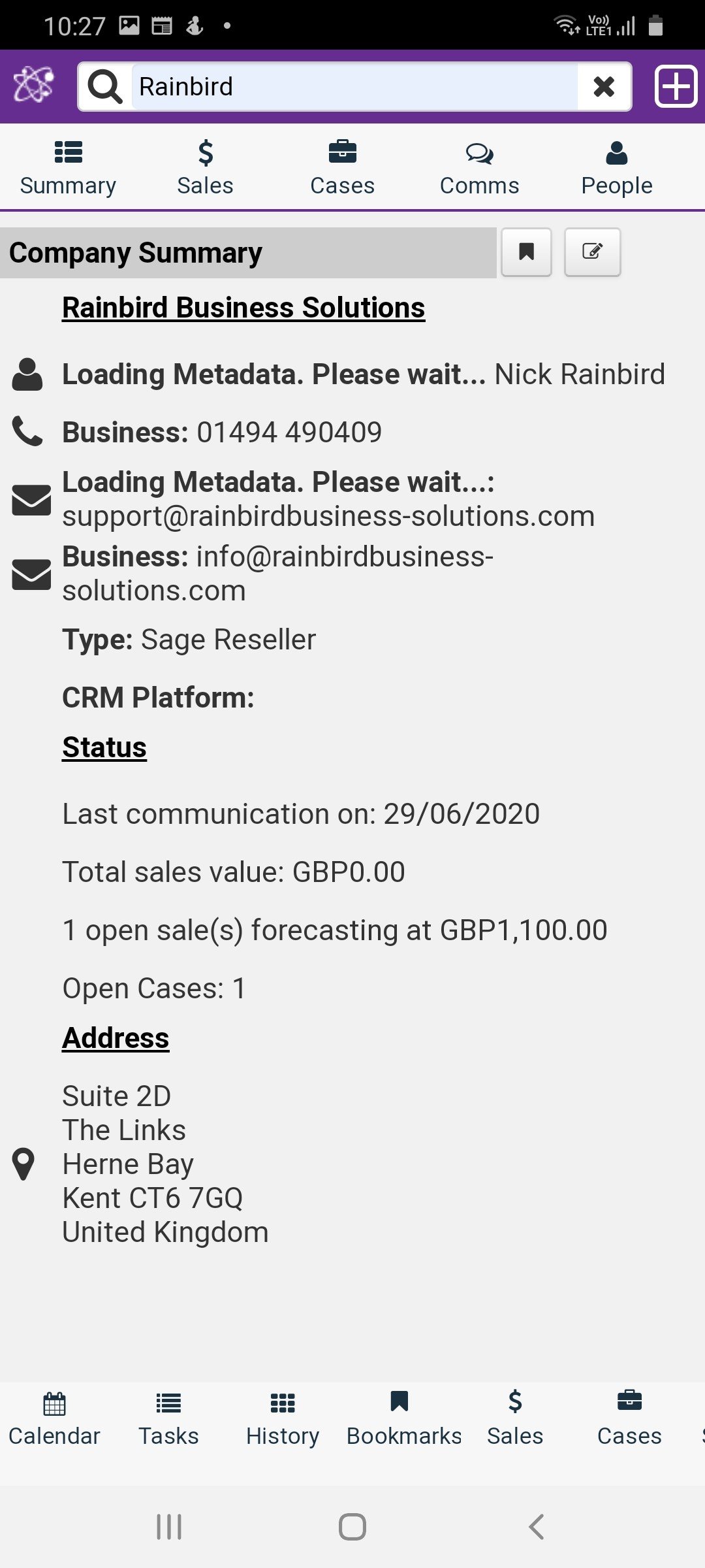 SageCRM data on the go with MobileX