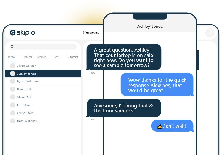 Skipio Business Text Messaging - Automated Personalized Texting