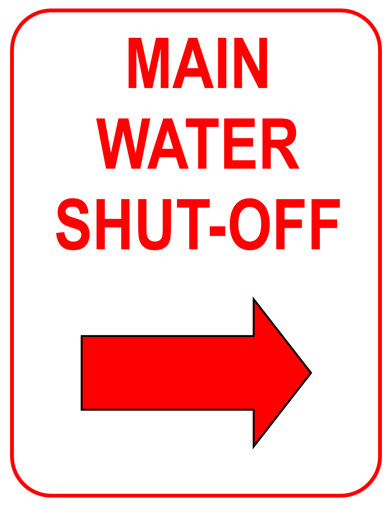 Ace Plumbing - Free Water Shut-off Valve Signs