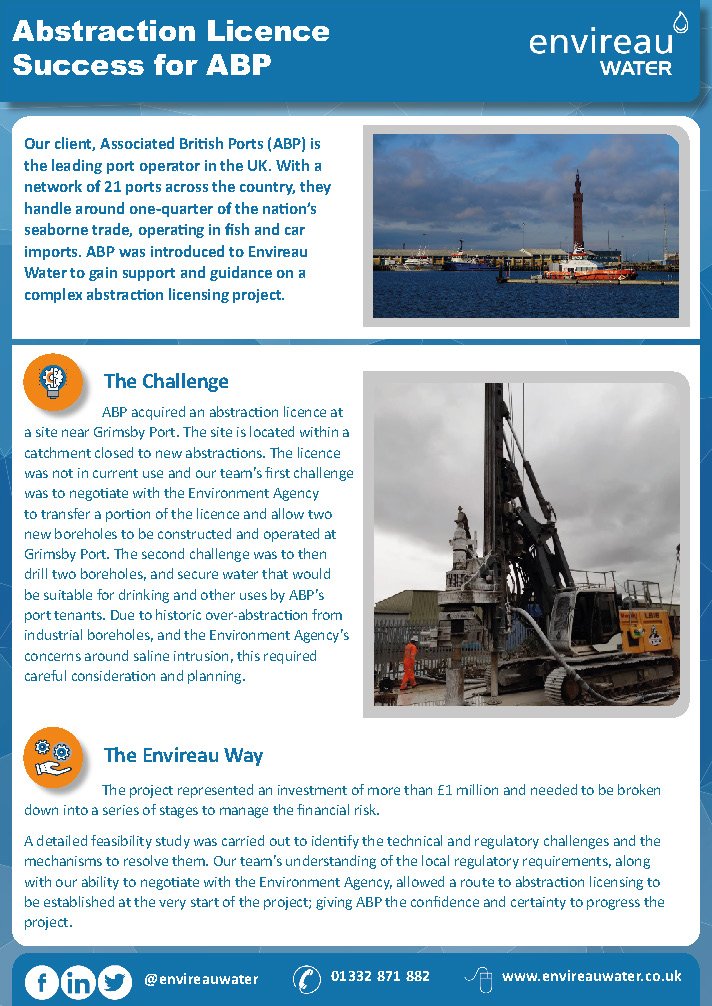 Abstraction Licence Success for ABP