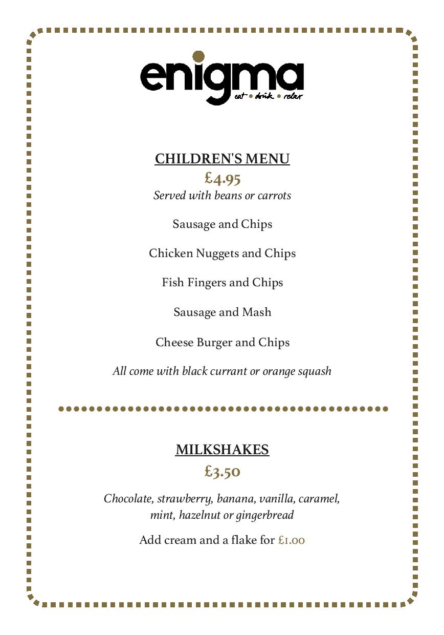 Enigma Cafe Bar Market Harbrorough