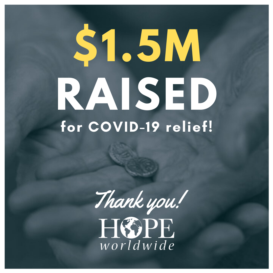 $1.5M RAISED FOR COVID-19 RELIEF. THANK YOU!