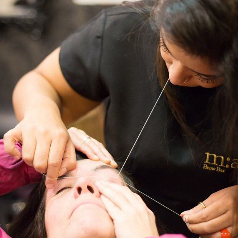 Eyebrow threading | M:ask Brow Bar & Beauty Lounge