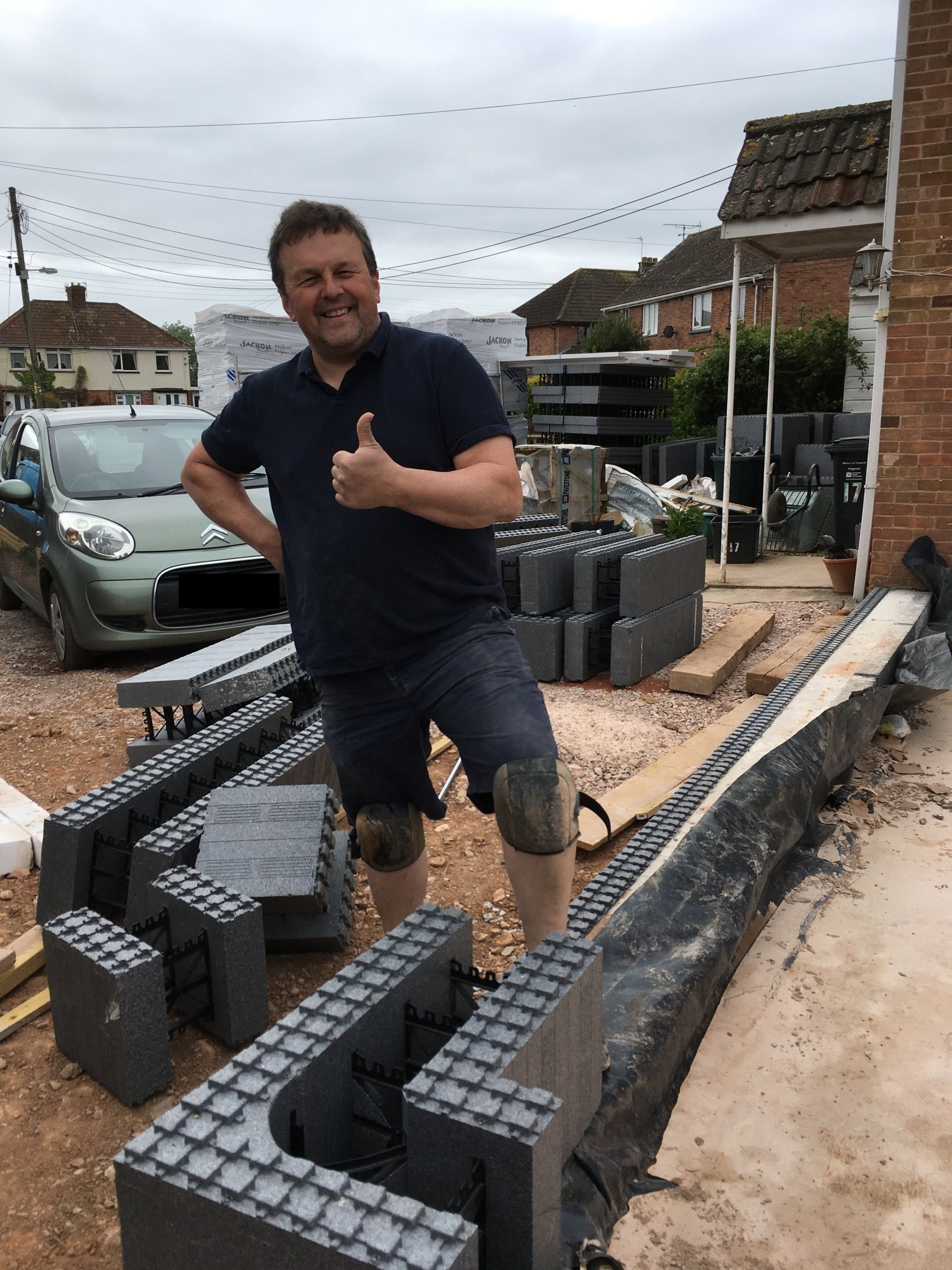 Self-build ICF extension assisted by Sandalcroft