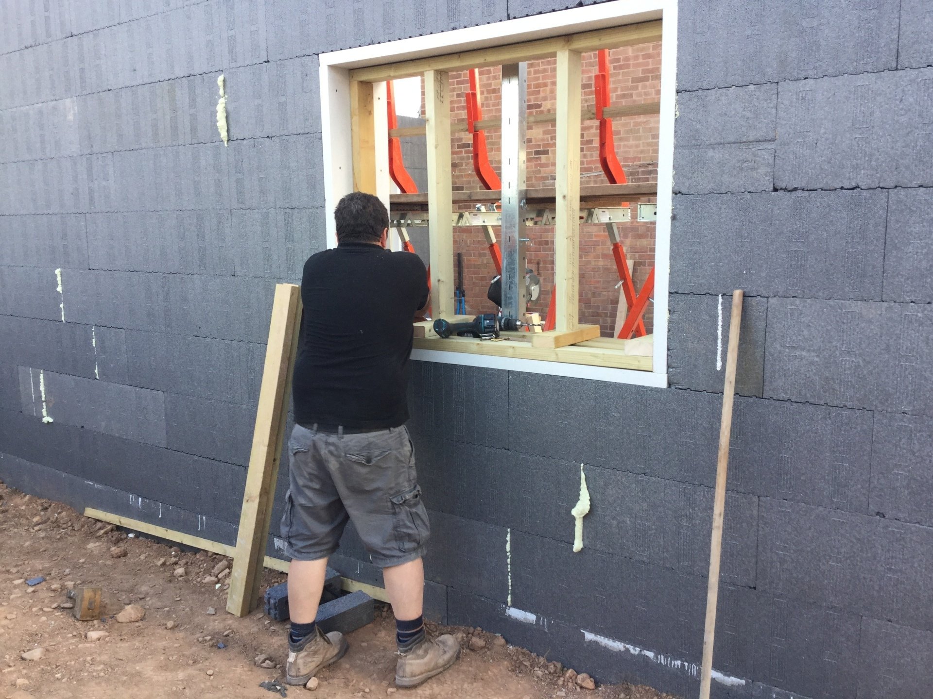 Self-build ICF extension assisted by Sandalcroft