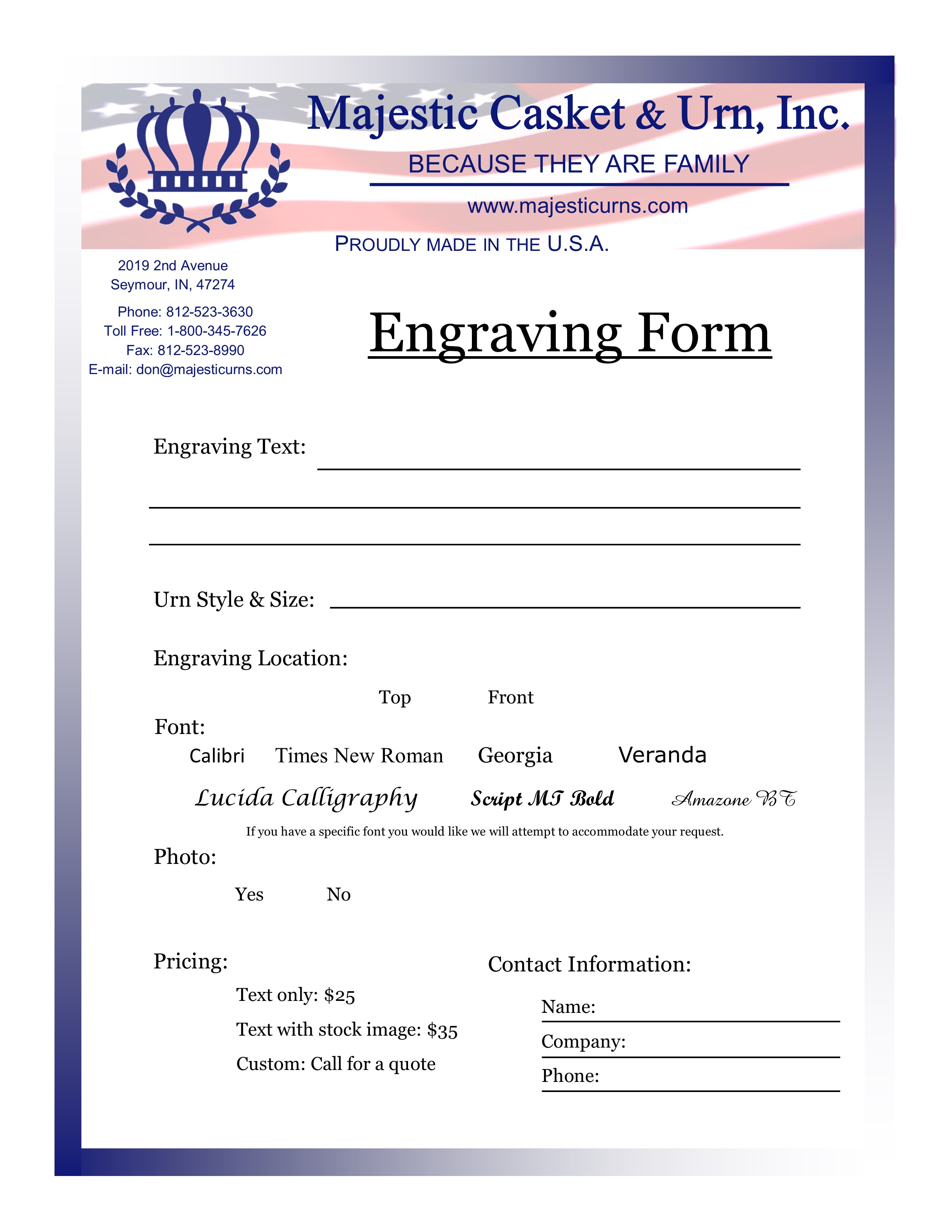 Majestic Casket & Urn, Inc.