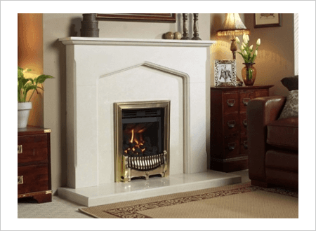 Custom-built marble fireplaces at Acorn Fireplaces Ltd