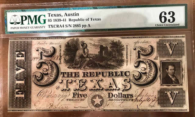 Republic of Texas Rare Currency and Documents | Texana History