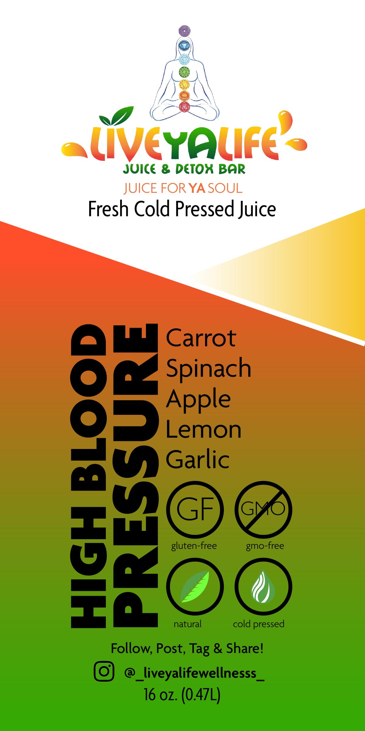 Nutritional Juice Calendar | Live Ya Life Juices