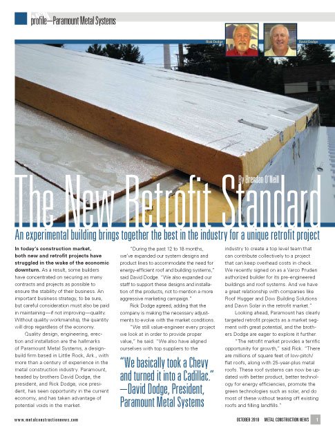 Metal Building Resources in Little Rock, AR | Paramount Metal Systems