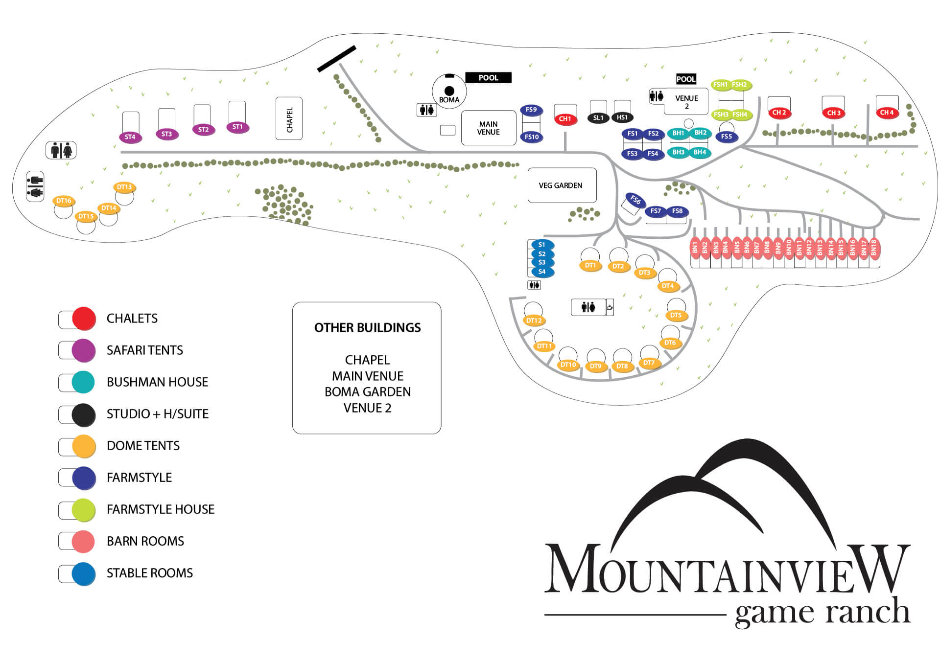 Wedding Venue Accommodation - Mountainview Game Ranch