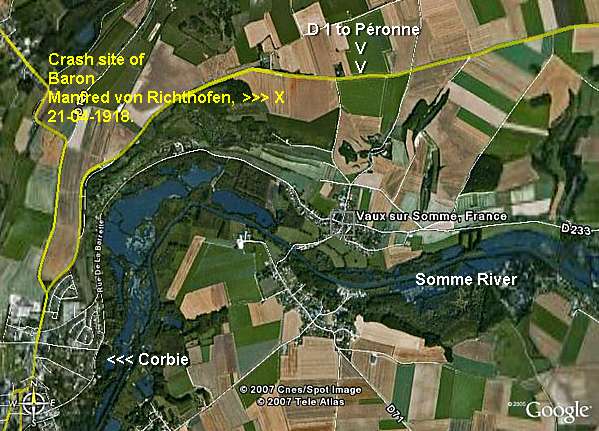 SOMME - The Red Baron´s Crash Site at Vaux-sur-Somme