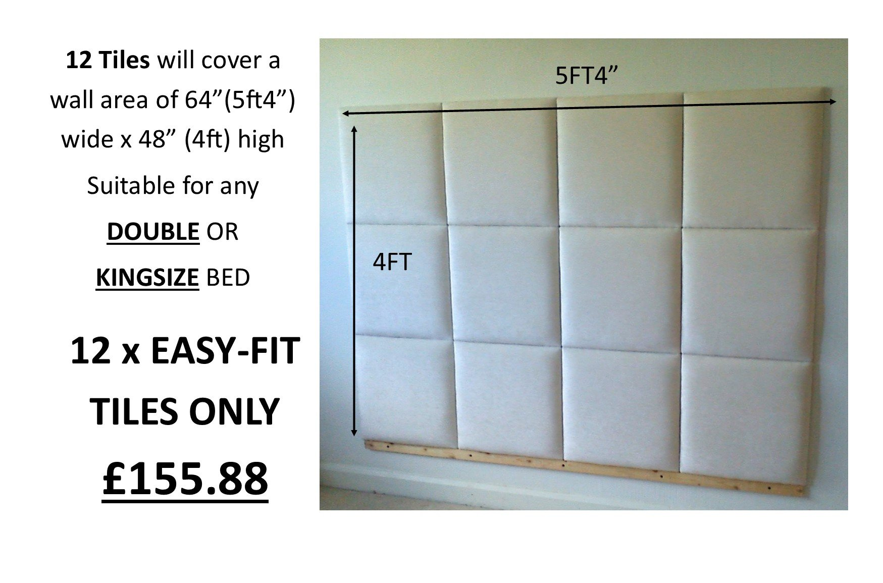 Padded wall tiles | The Leicester Headboard Co