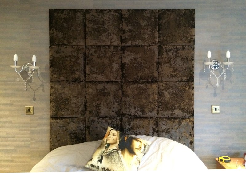 Upholstered wall tiles | The Leicester Headboard Co
