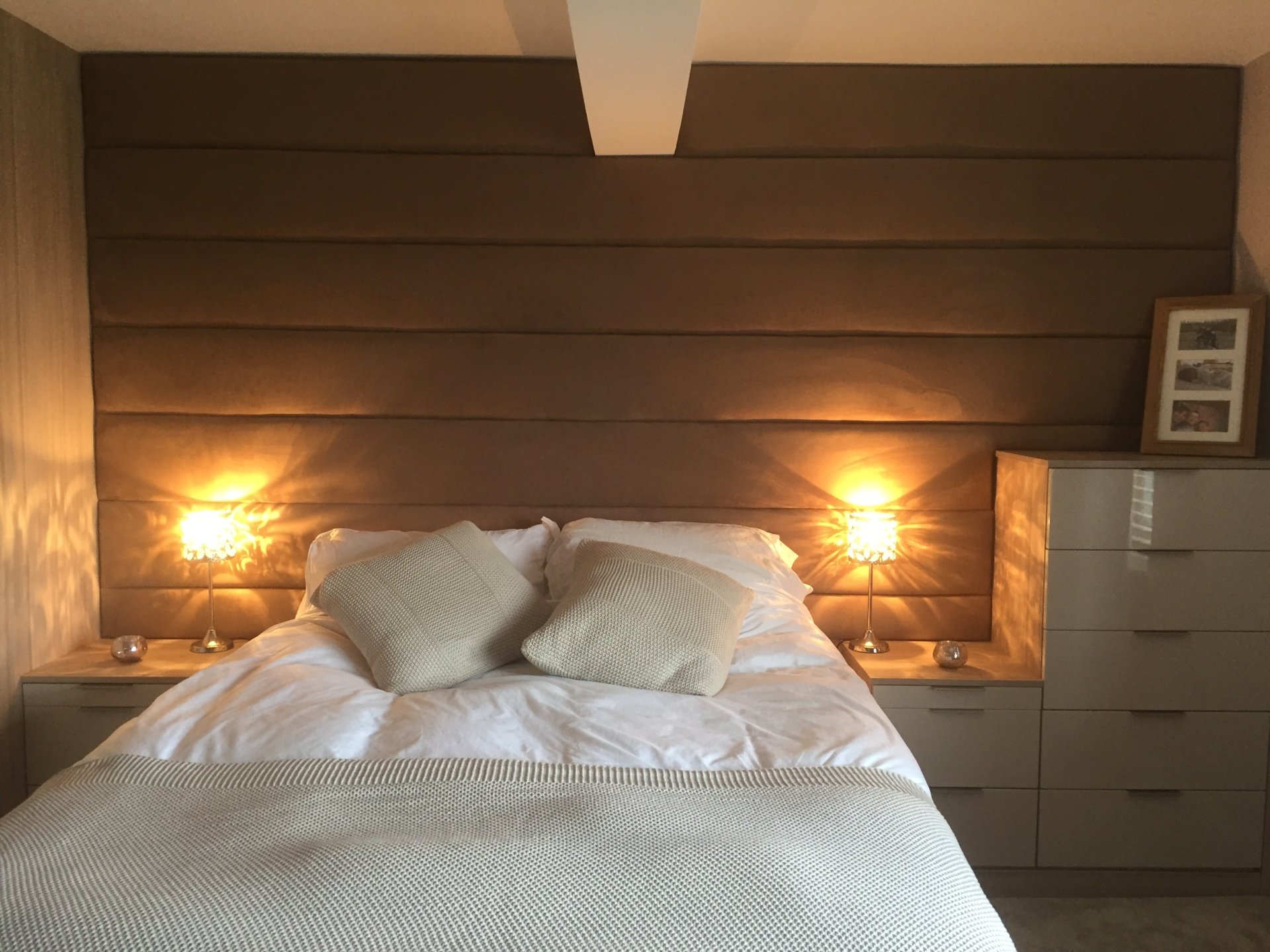 Faux suede wall tiles | The Leicester Headboard Co