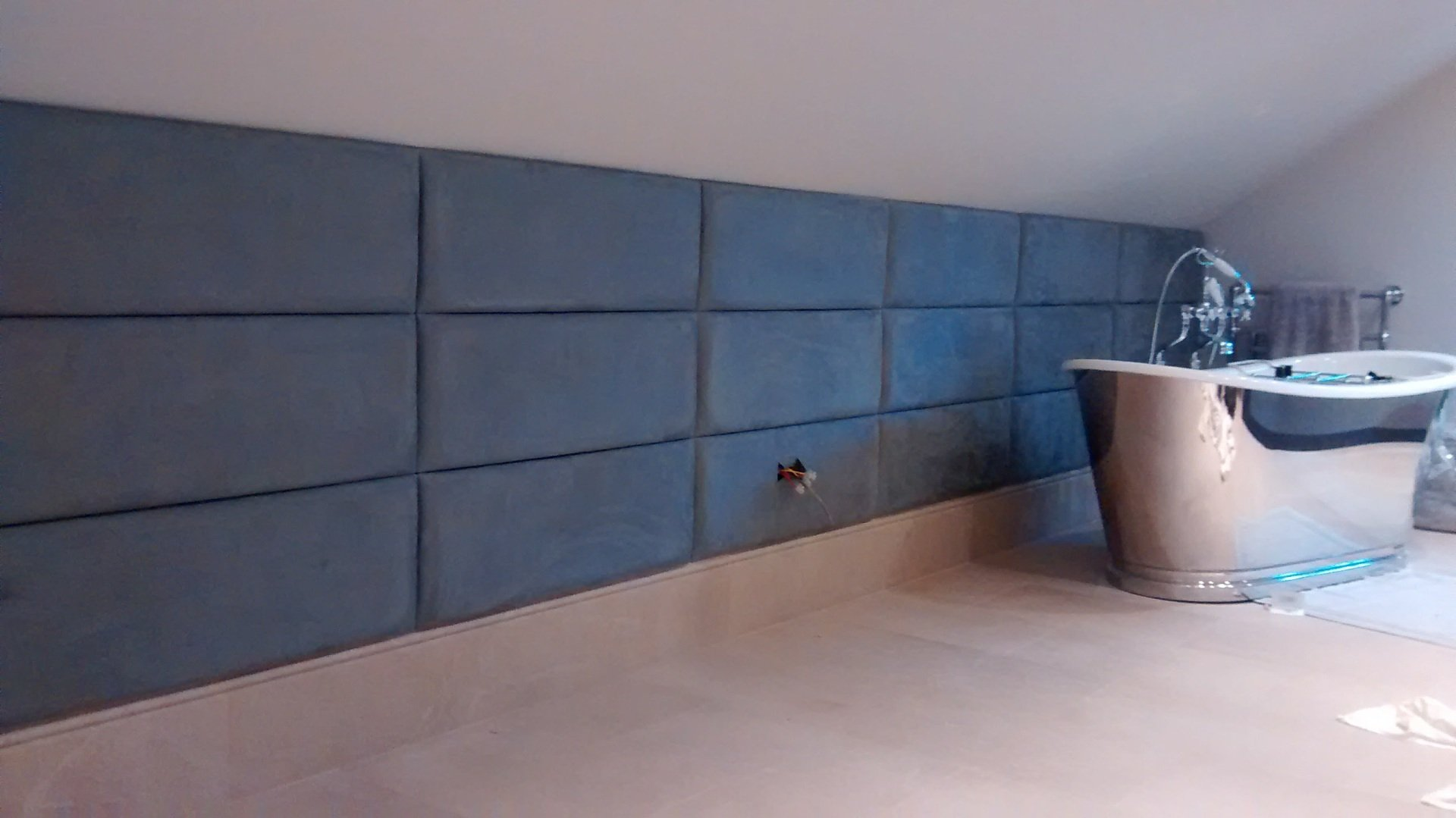 Upholstered wall tiles | The Leicester Headboard Co