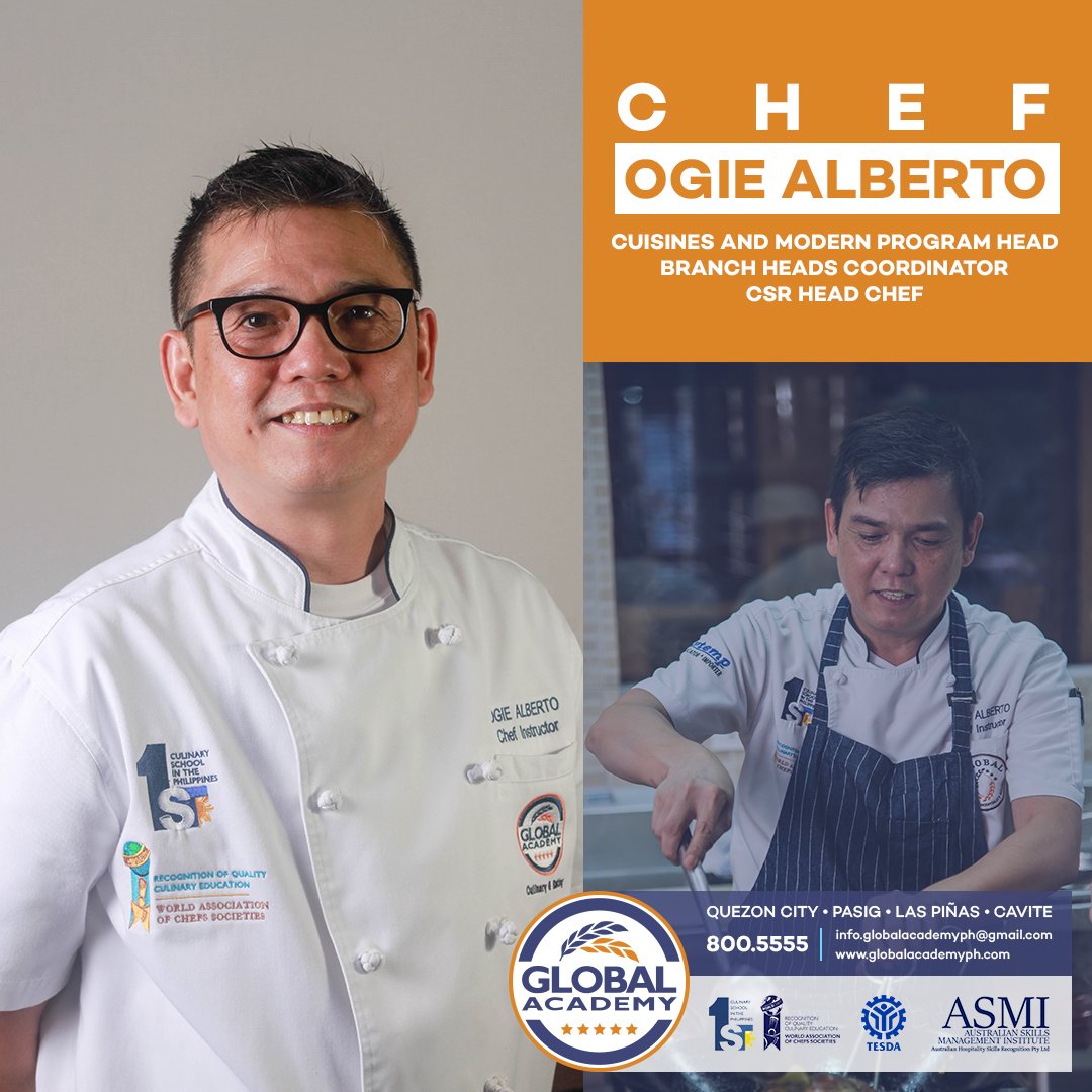 Chef Ogie Alberto: Cuisines and Modern Program Head , Branch Heads ...