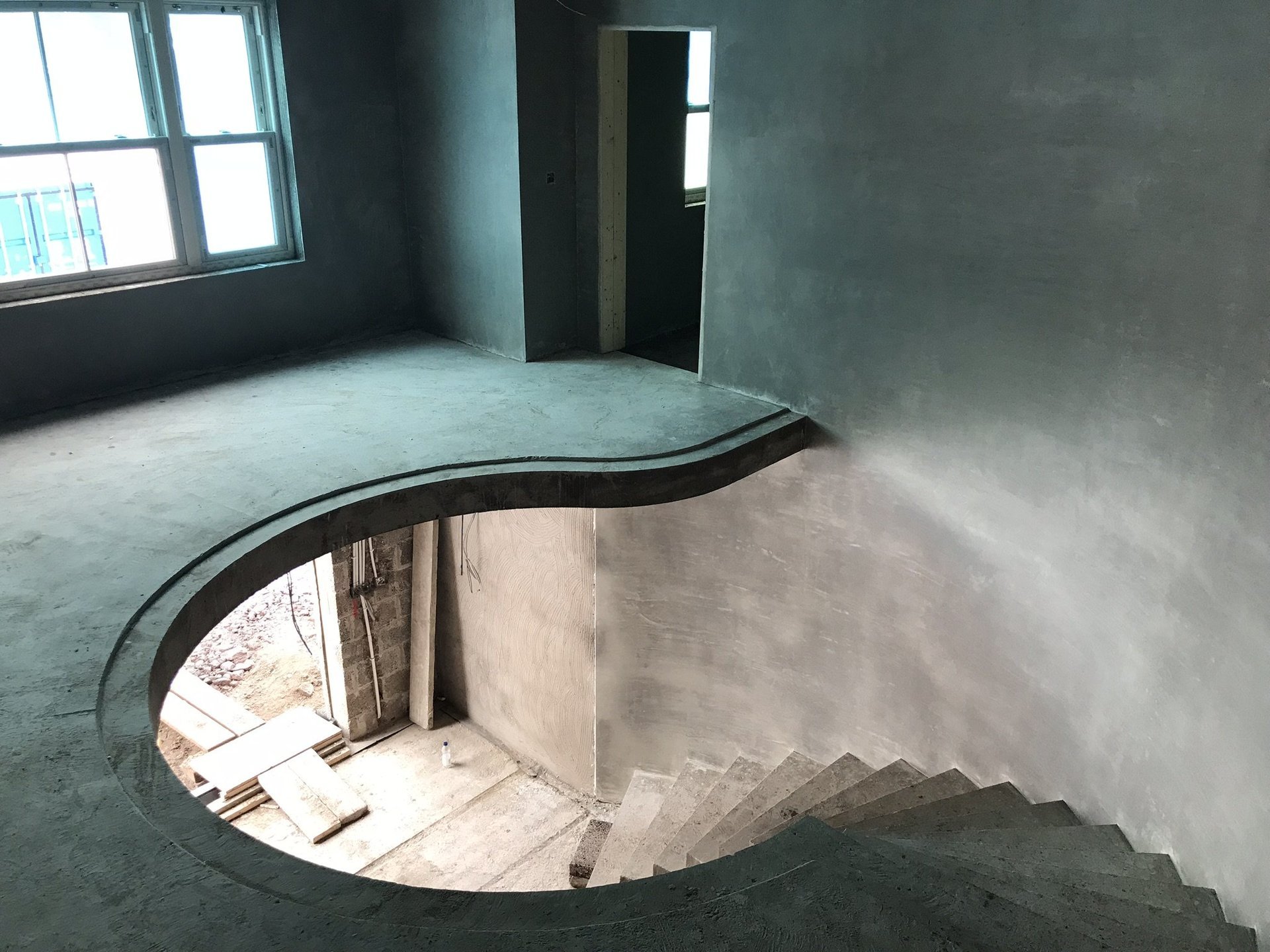 Curved Concrete Staircase in Northern Ireland | Iconic Stairs