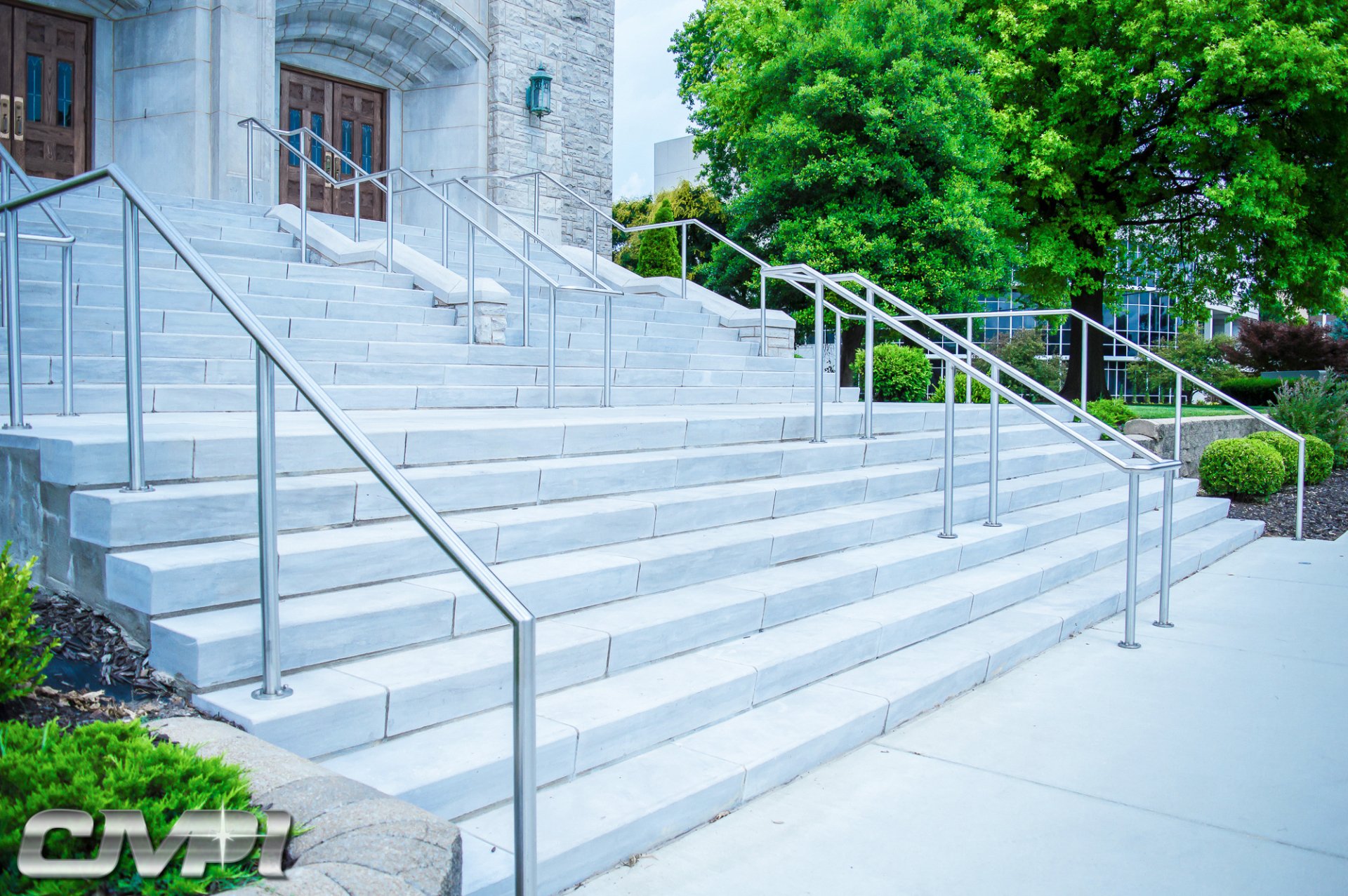 First & Calvary Church | Stainless Single Line Handrail