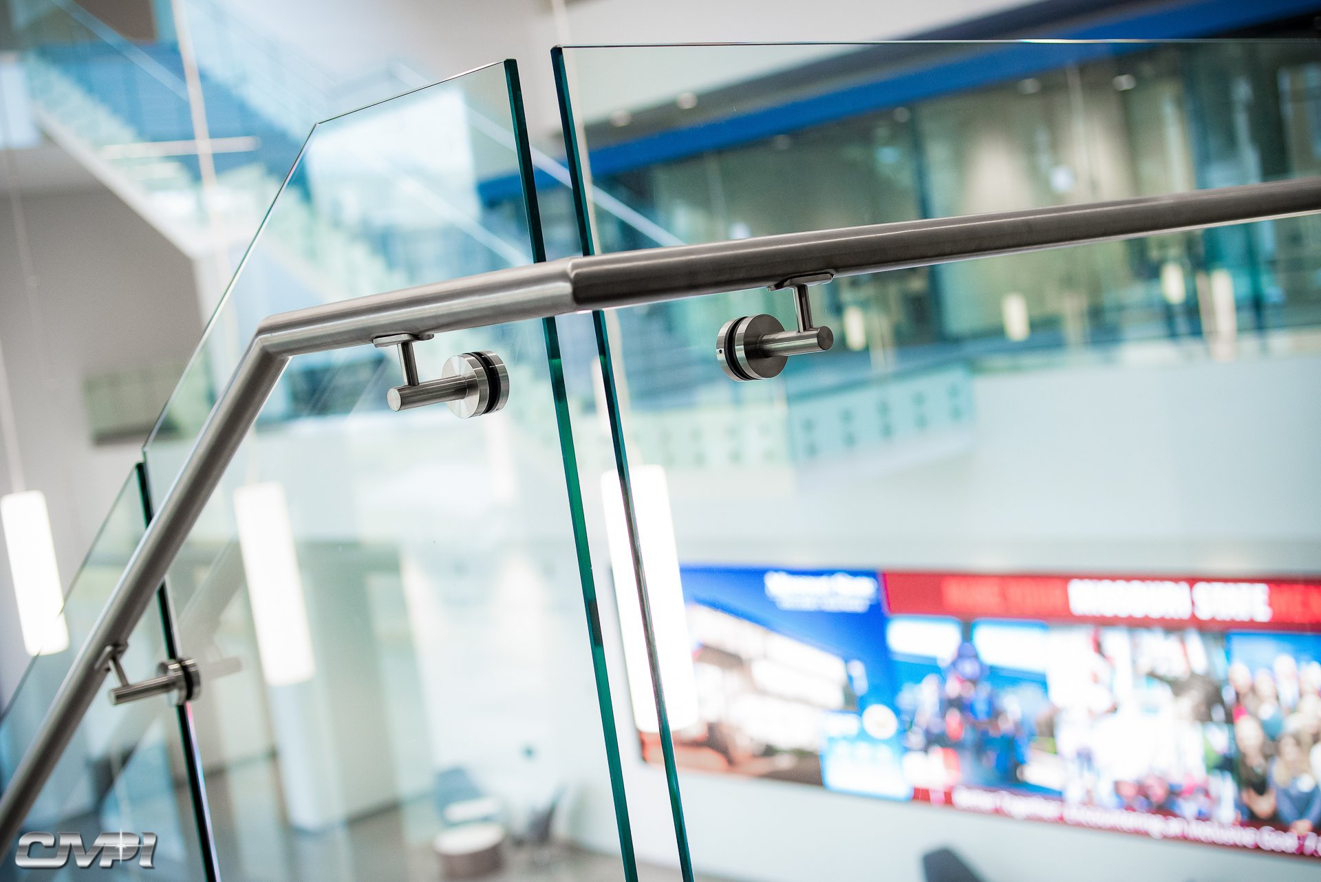 MSU Glass Hall | Stainless Steel & Glass Panel Guardrail