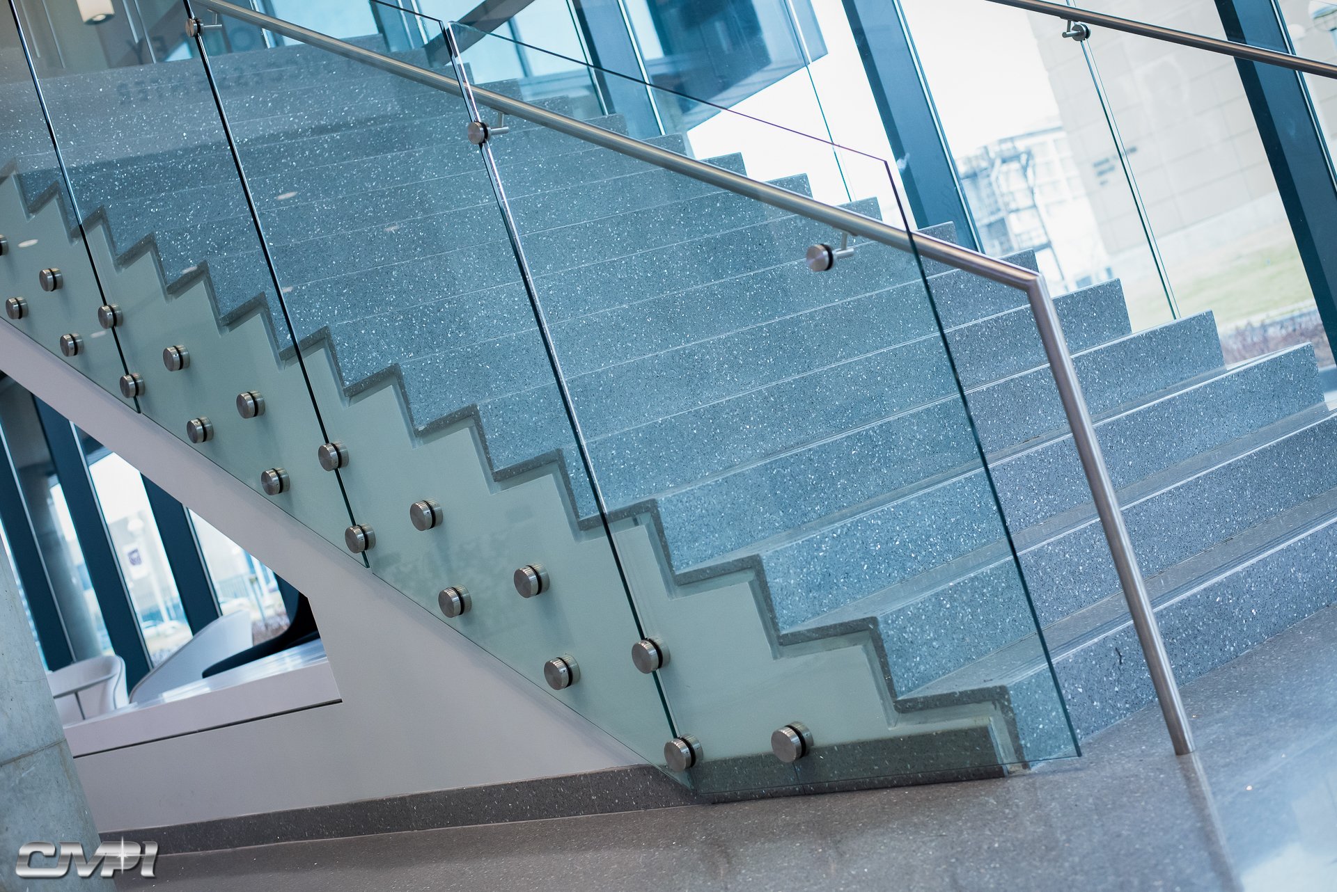 MSU Glass Hall | Stainless Steel & Glass Panel Guardrail