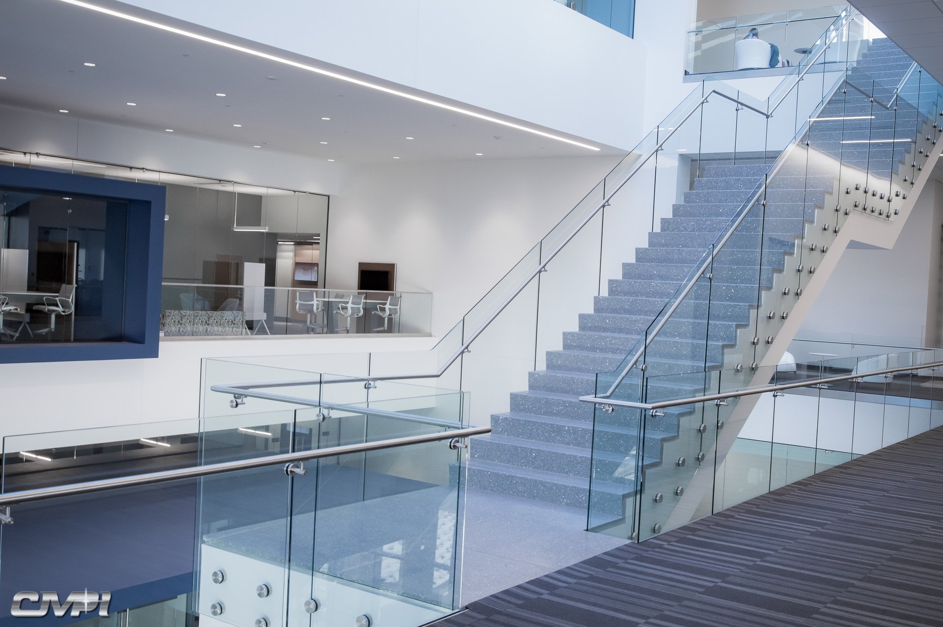 MSU Glass Hall | Stainless Steel & Glass Panel Guardrail