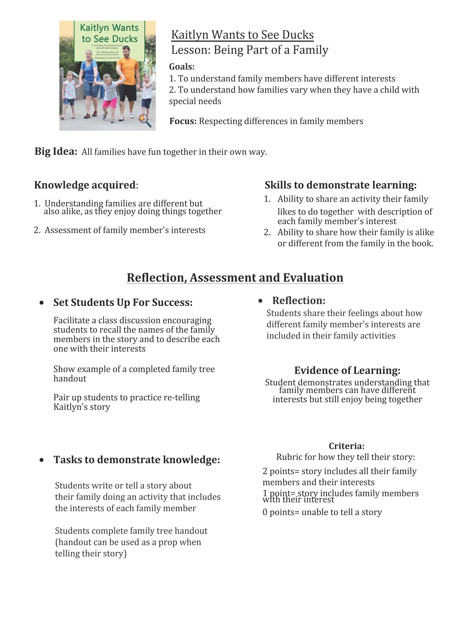 Lesson Plans for Inclusion Books - For Educators and Librarians