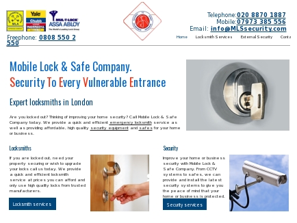 Locksmiths and security experts in London - Mobile Lock and Safe Company