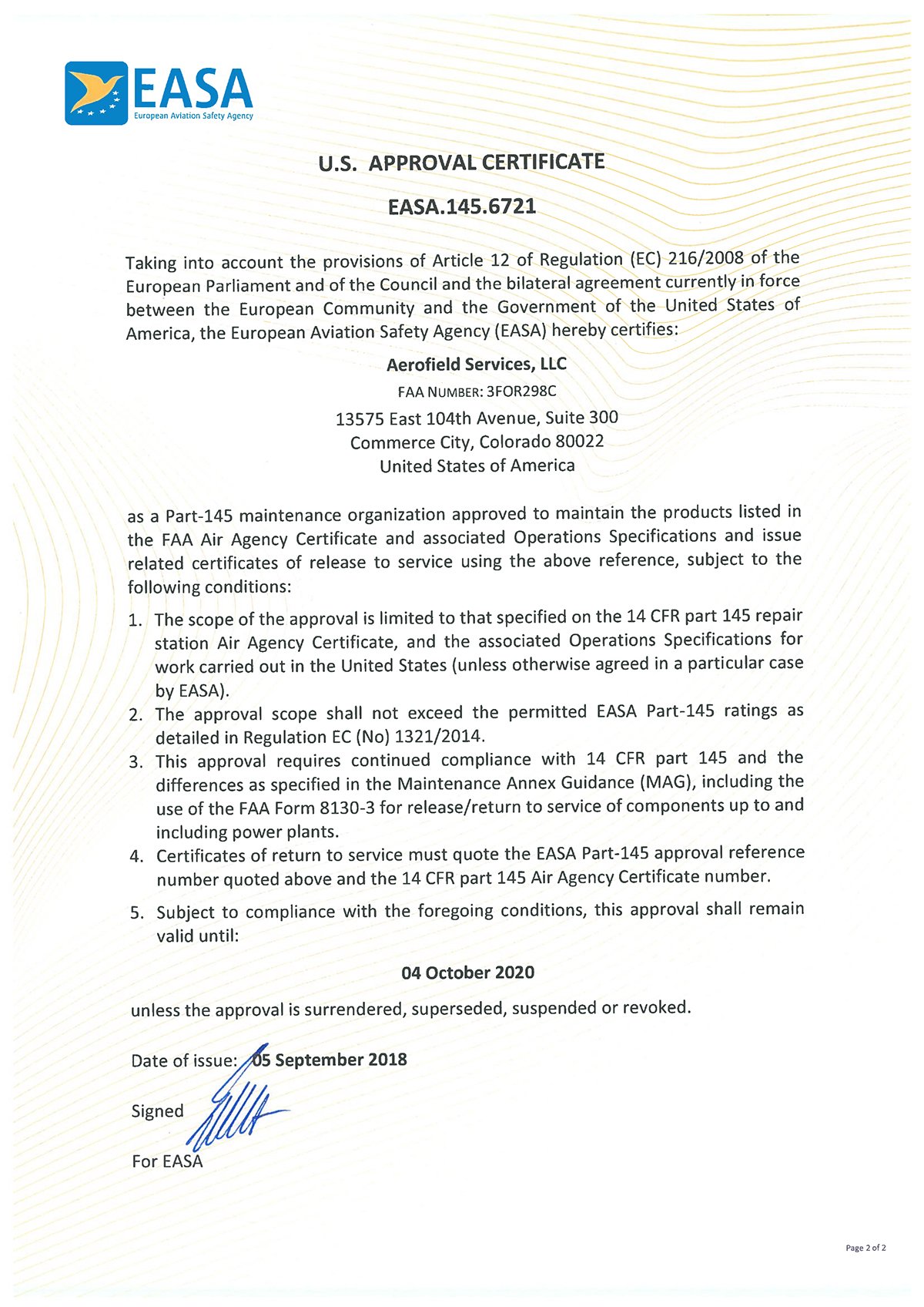 CAMO Certification | Aerofield Services