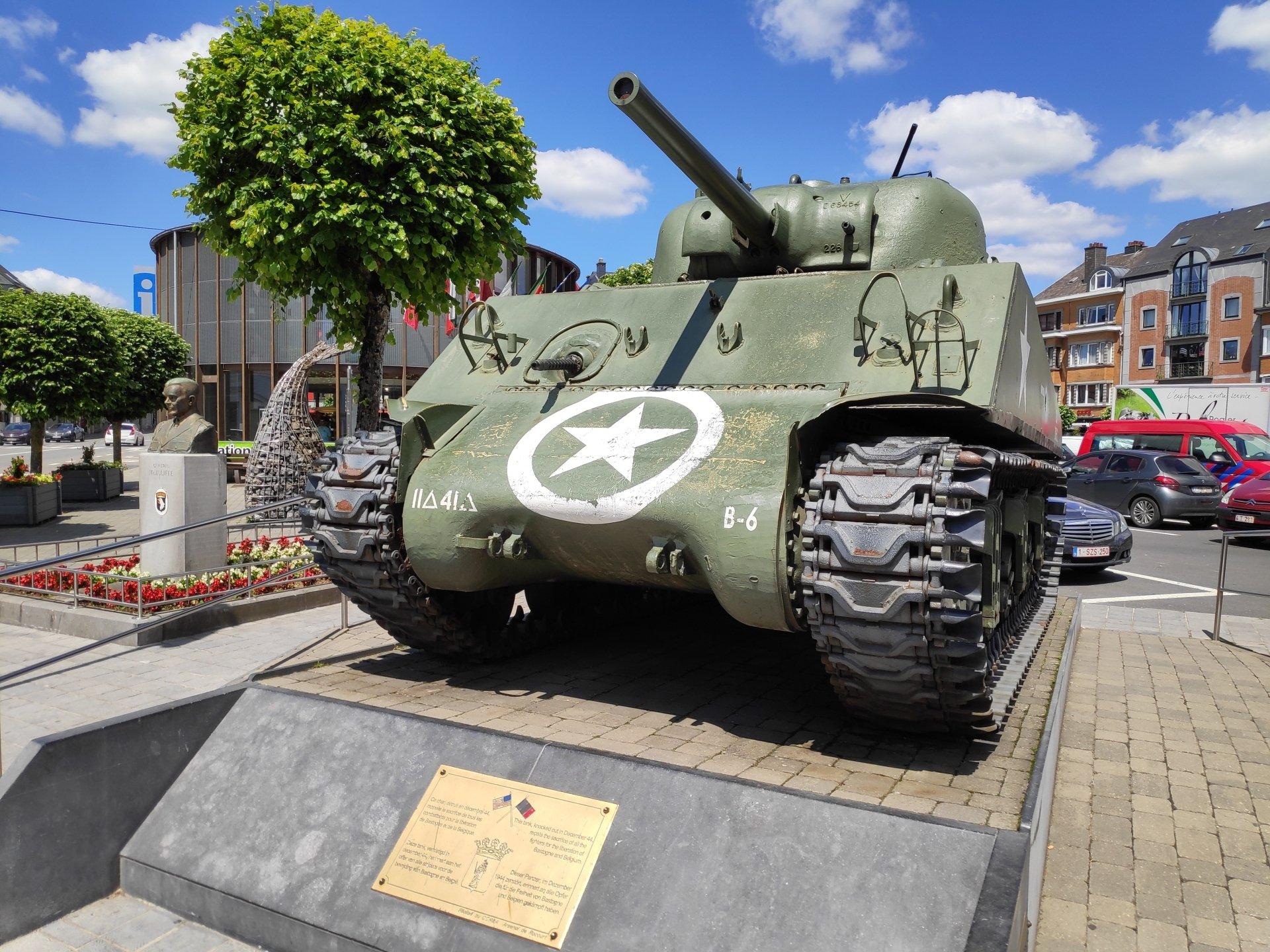 Tanks on display in Belgium