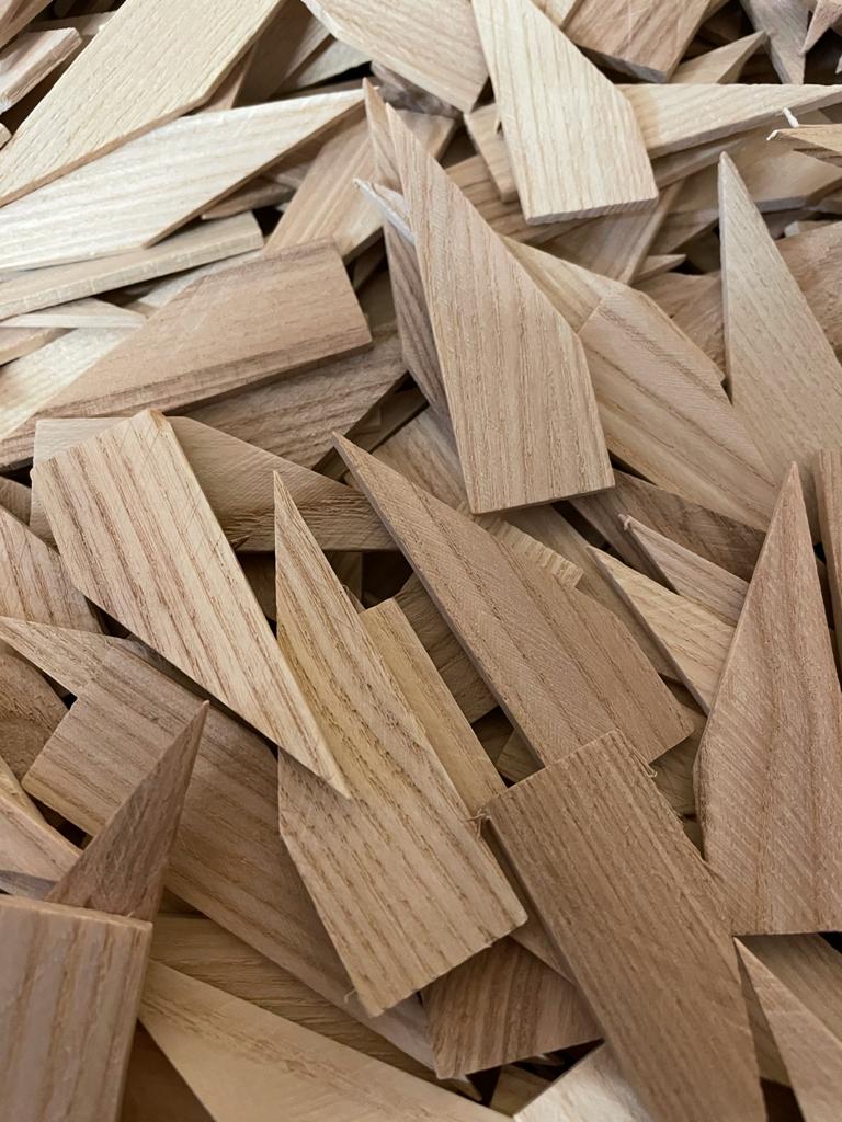 Wooden wedges will react to the ambient humidity