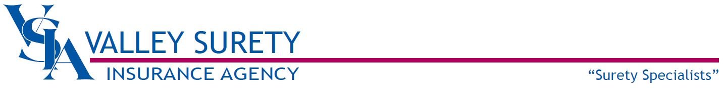 Surety Bond Agency — Sacramento, California — Valley Surety Insurance ...