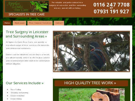 Tree Surgery in Leicester | Apples to Oaks Tree Care