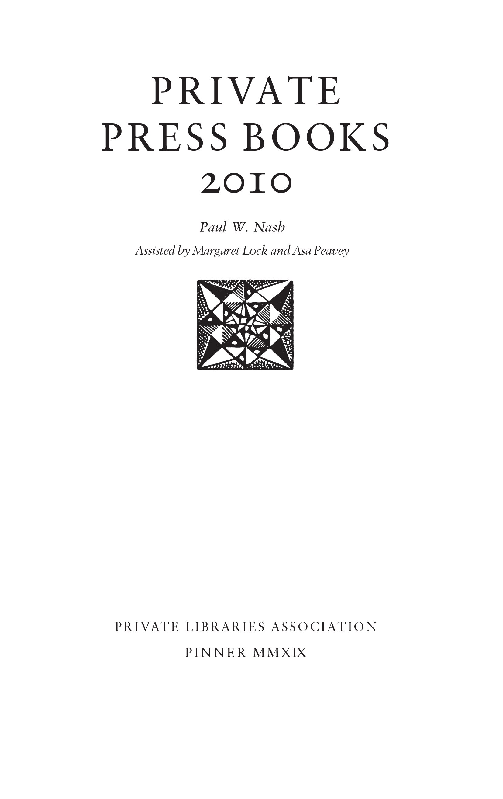 Publications from the Private Libraries Association