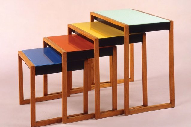 BAUHAUS Style: set of four stacking tables