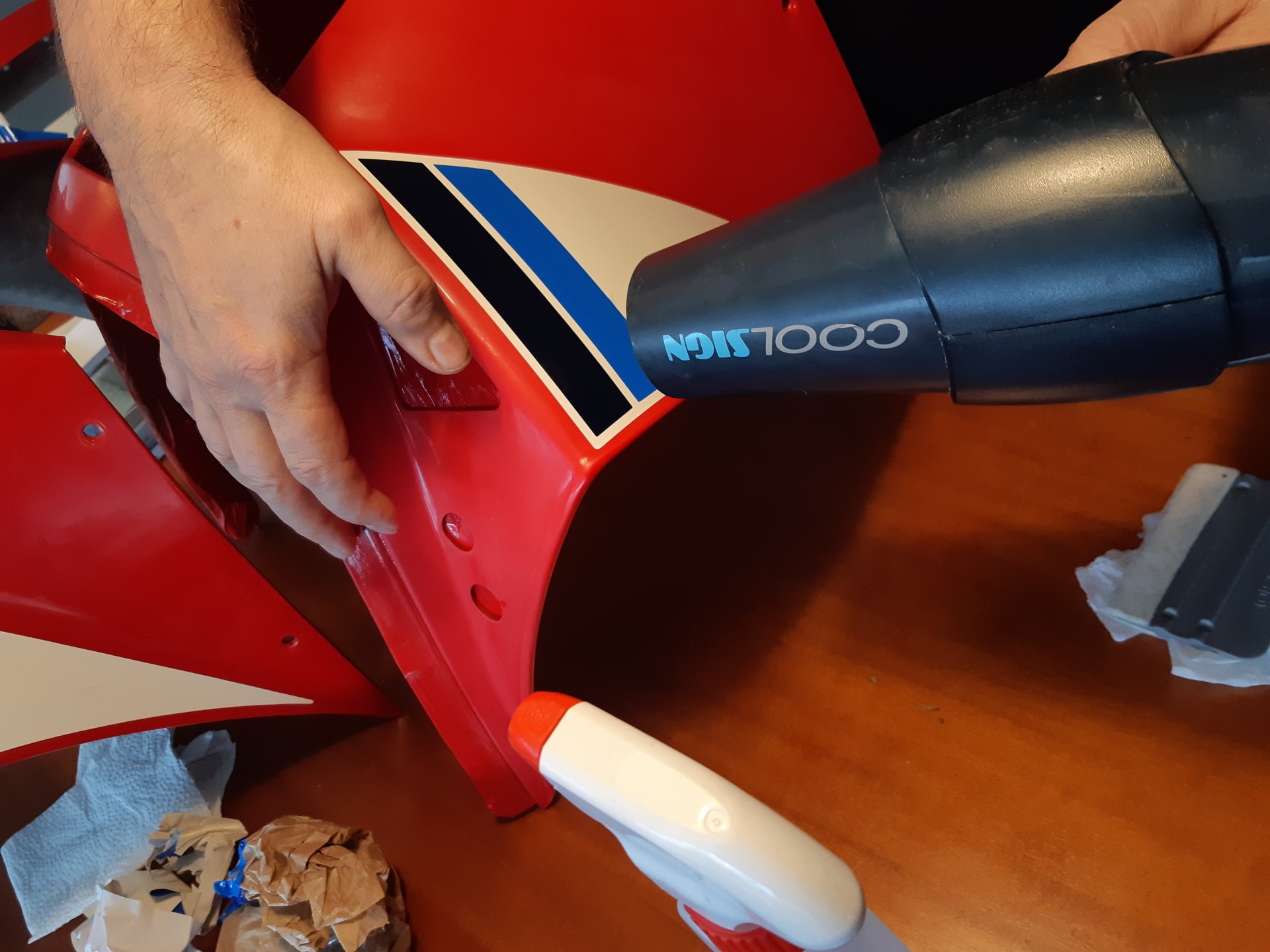 Paintwork and decal restoration