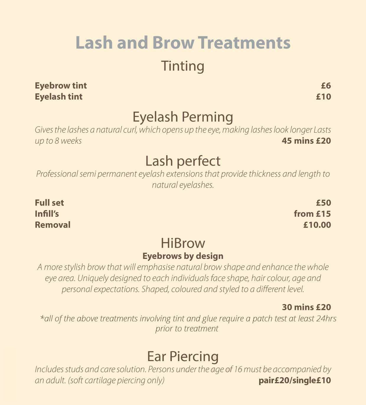 Lash & brow treatments from Natural Beauty, Ryde