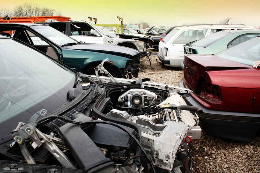 Scrap car collection in Horley