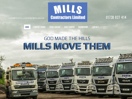 Mills Contractors Ltd, Tipper Haulage & Road Sweepers In Perth
