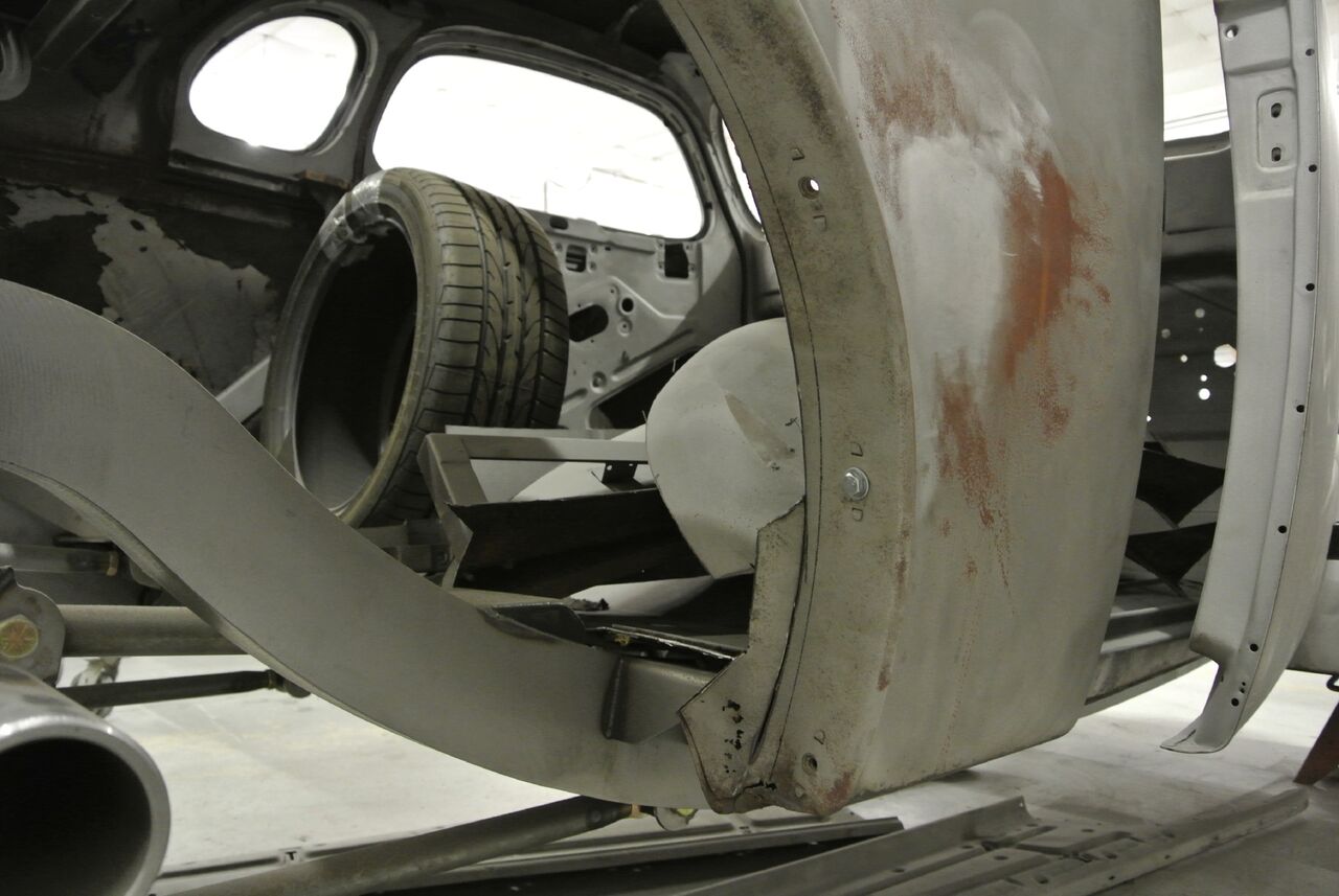 Custom built 1937 Chevy coupe. Custom fabrication and machining
