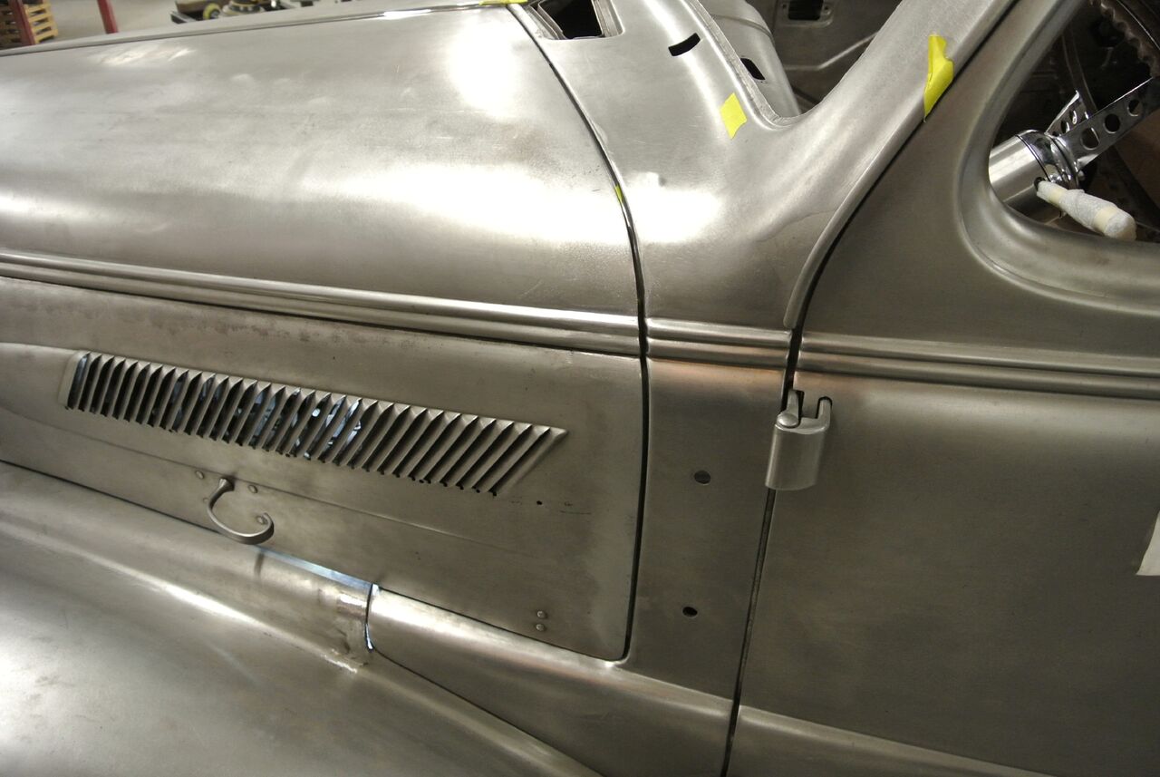 Custom built 1937 Chevy coupe. Custom fabrication and machining