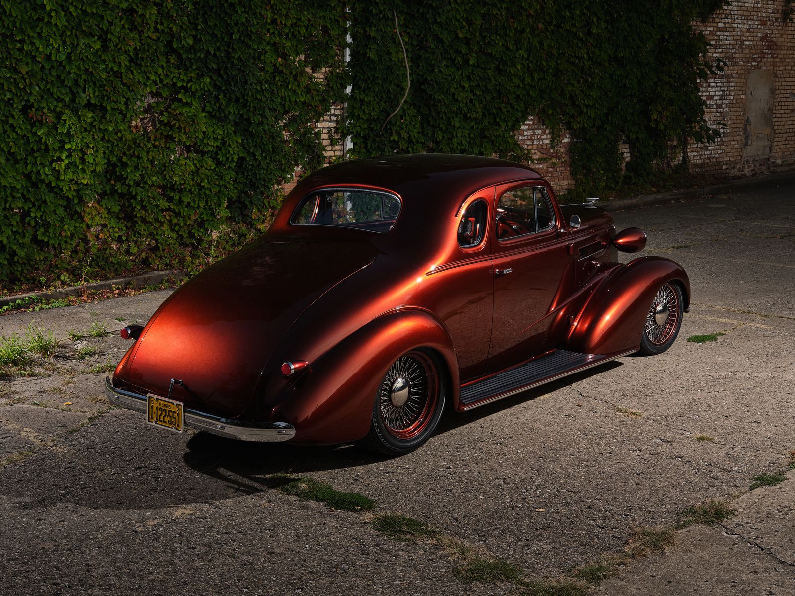 Custom built 1937 Chevy coupe. Custom fabrication and machining