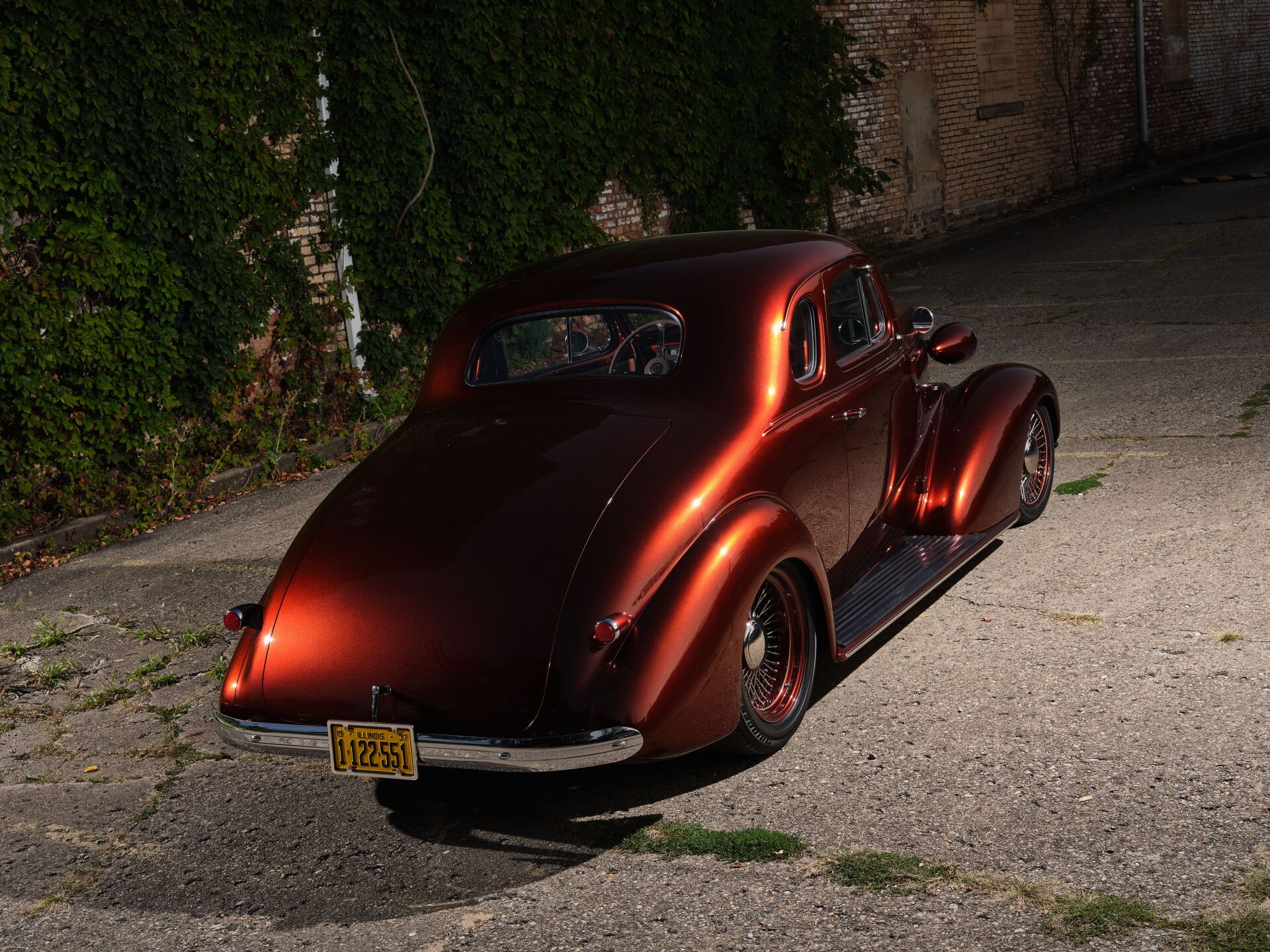 Custom built 1937 Chevy coupe. Custom fabrication and machining