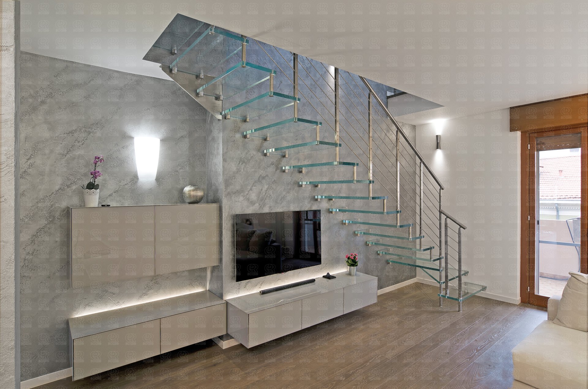 Scale in vetro moderne di design | Brescia, Castelcovati | C.P.R. Scale